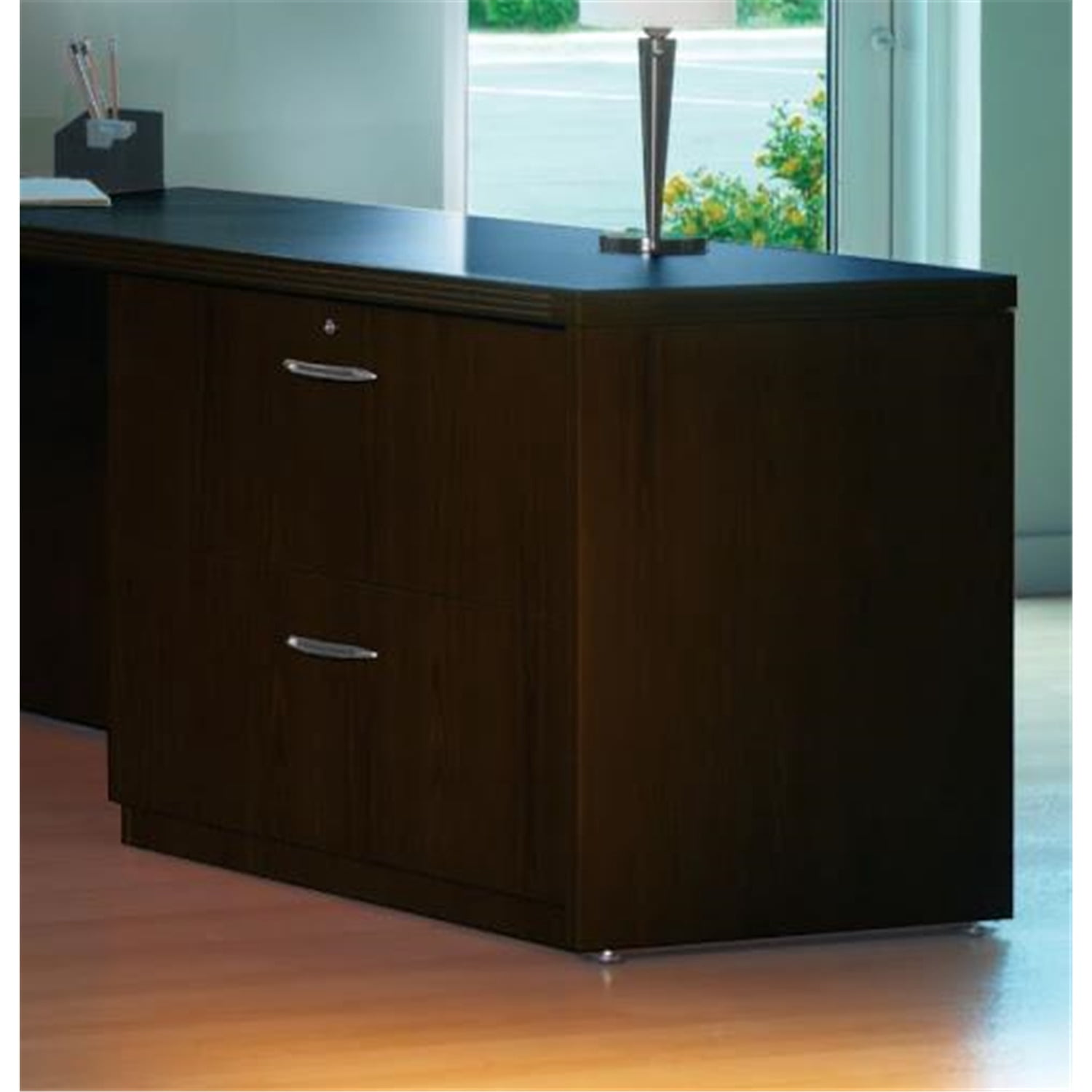 Mayline Aberdeen 2 Drawer Credenza Lateral Filing in Mocha - Walmart.com