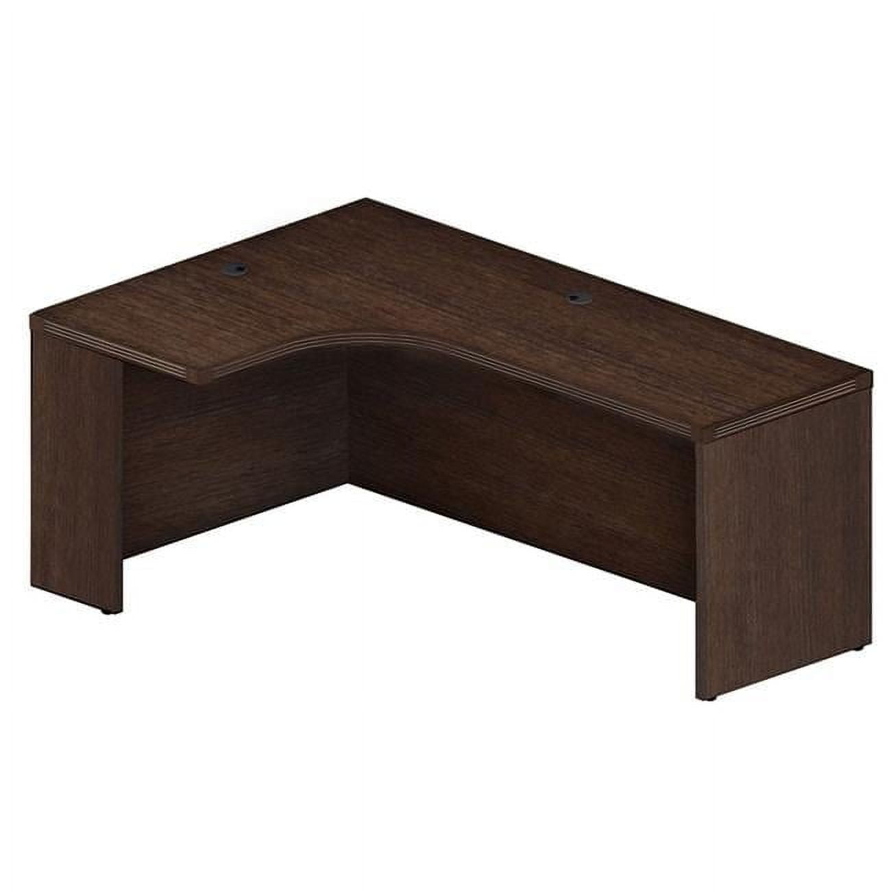 Mayline Aberdeen 72"" Extended Corner Computer Desk in Mocha - Walmart.com