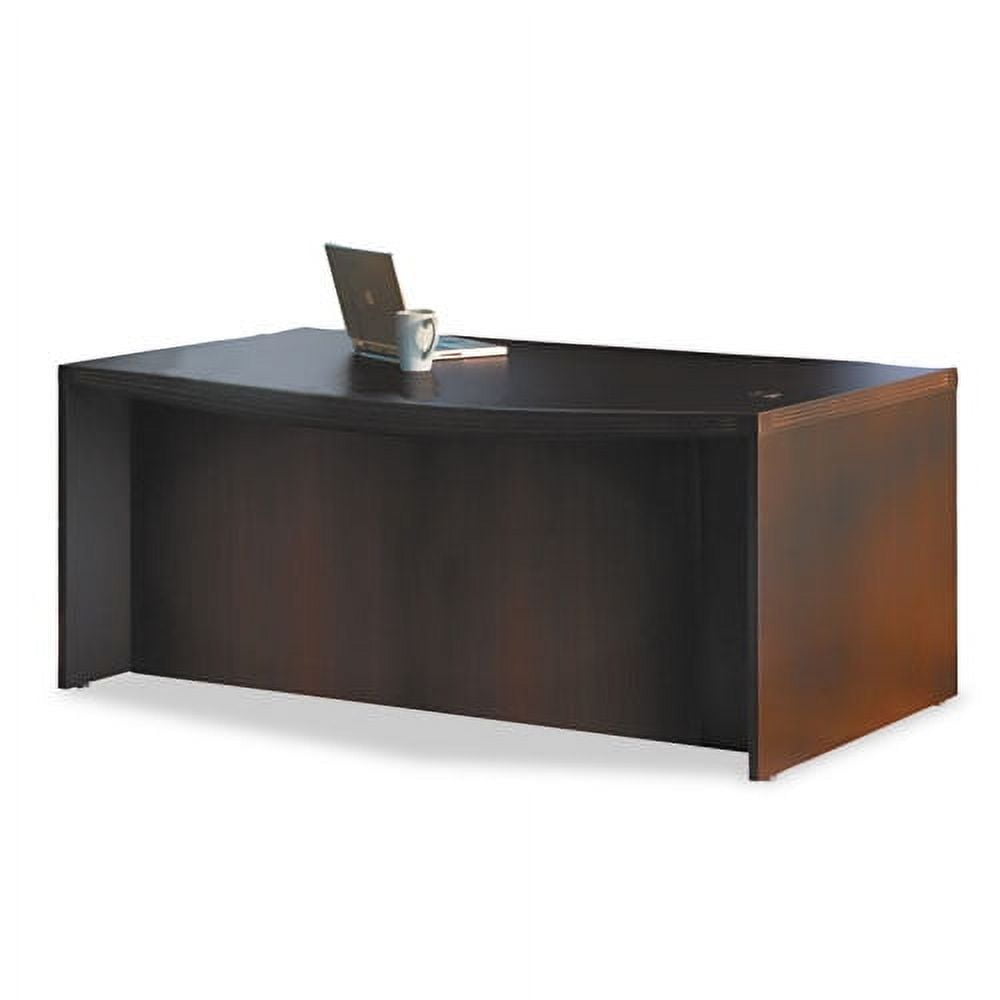 Mayline Aberdeen Series Laminate Bow Front Desk Shell, 72w x 42d x 29-1 ...