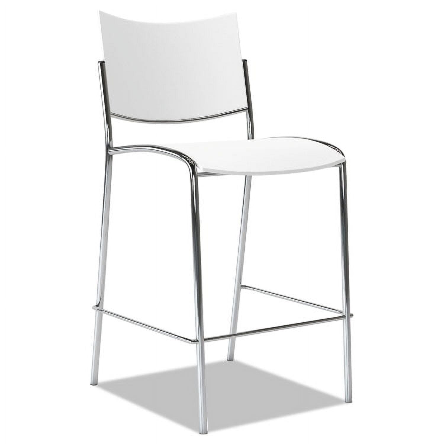 Mayline Escalate Series Polypropylene Stool in White (Set of 2 ...