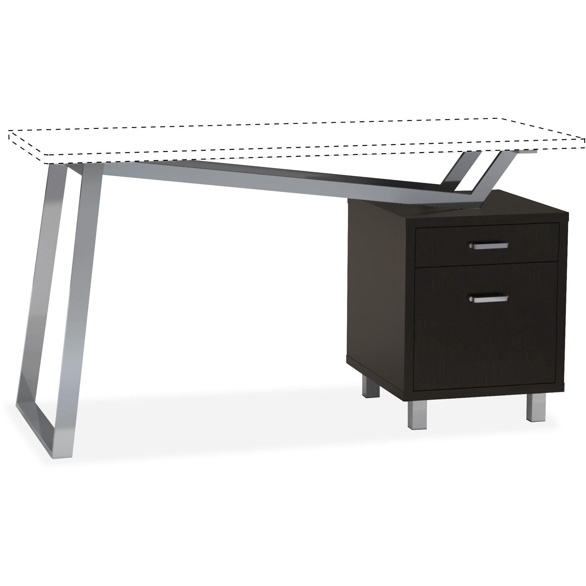 Mayline Laminate 2-Drawer Pedestal V-desk Base - Walmart.com