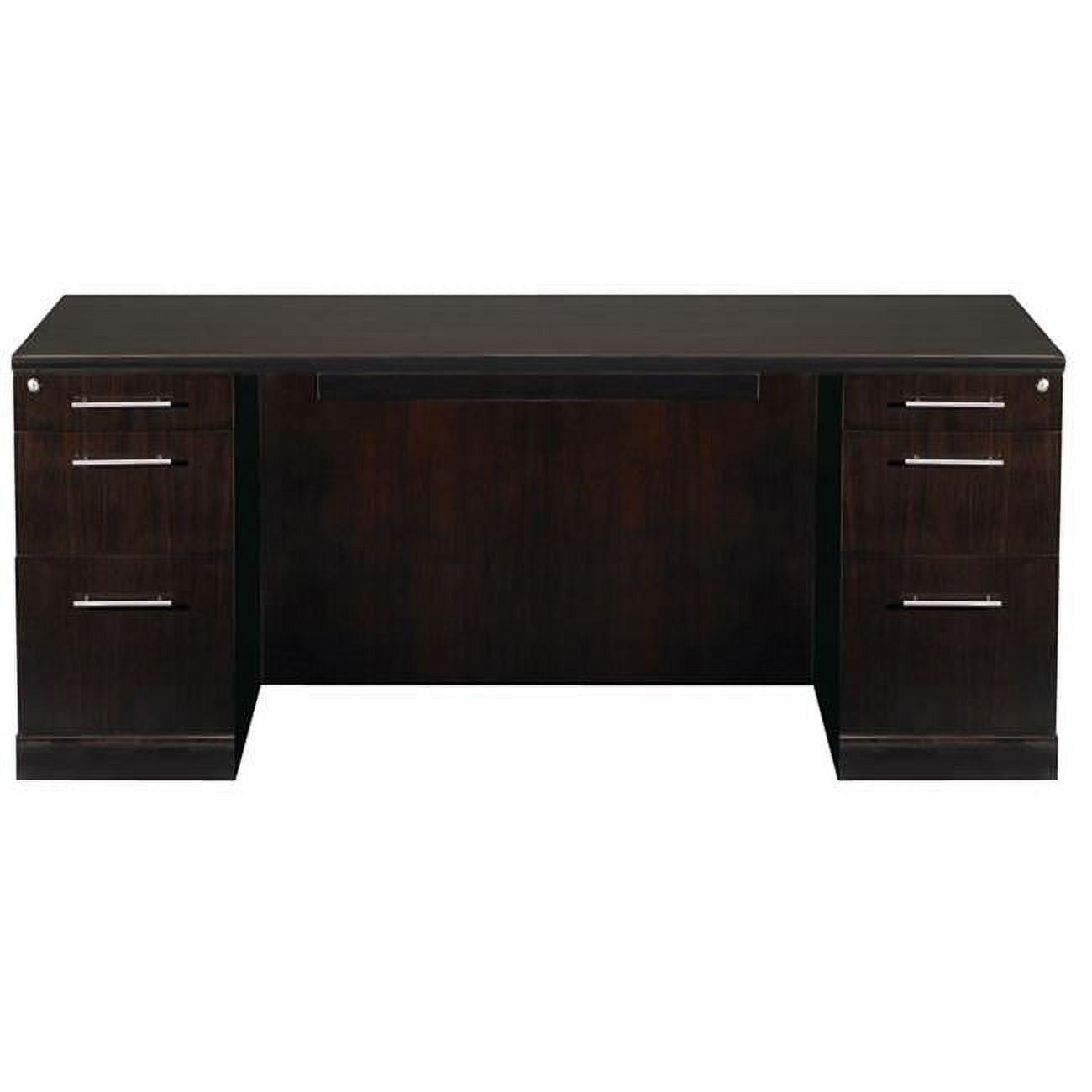 Mayline SDSBB72ESP Sorrento Straight Front Double Pedestal Desk with 2 ...