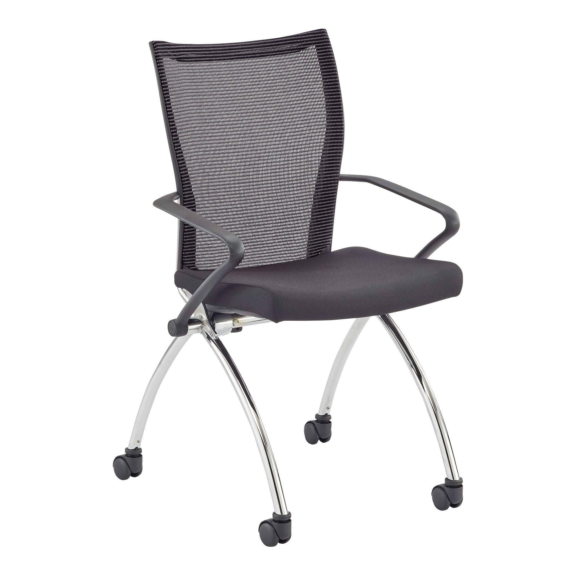 Mayline Valore High-Back Guest Chair in Black and Red (Set of 2 ...