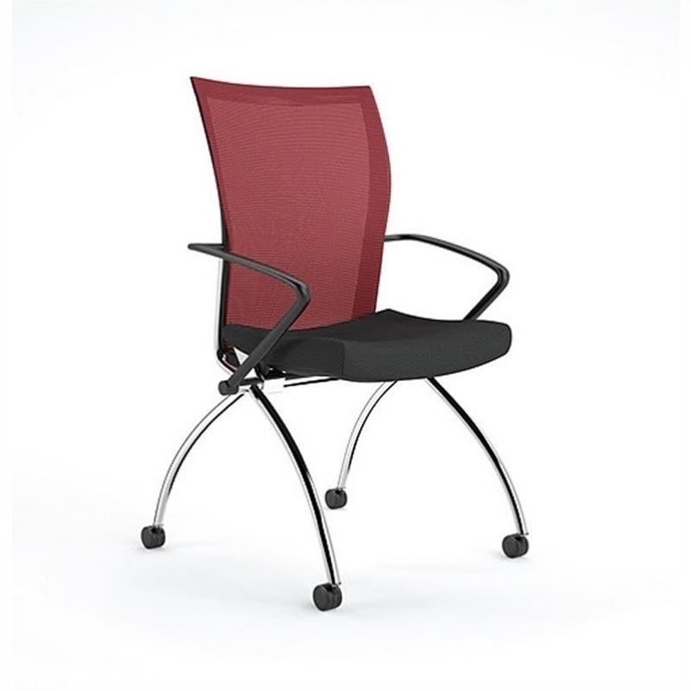 Mayline Valore High-Back Guest Chair in Black and Red (Set of 2) - Walmart.com
