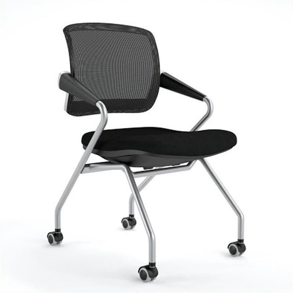 Mayline Valore Mid-Back Guest Chair in Black (Set of 2) - Walmart.com
