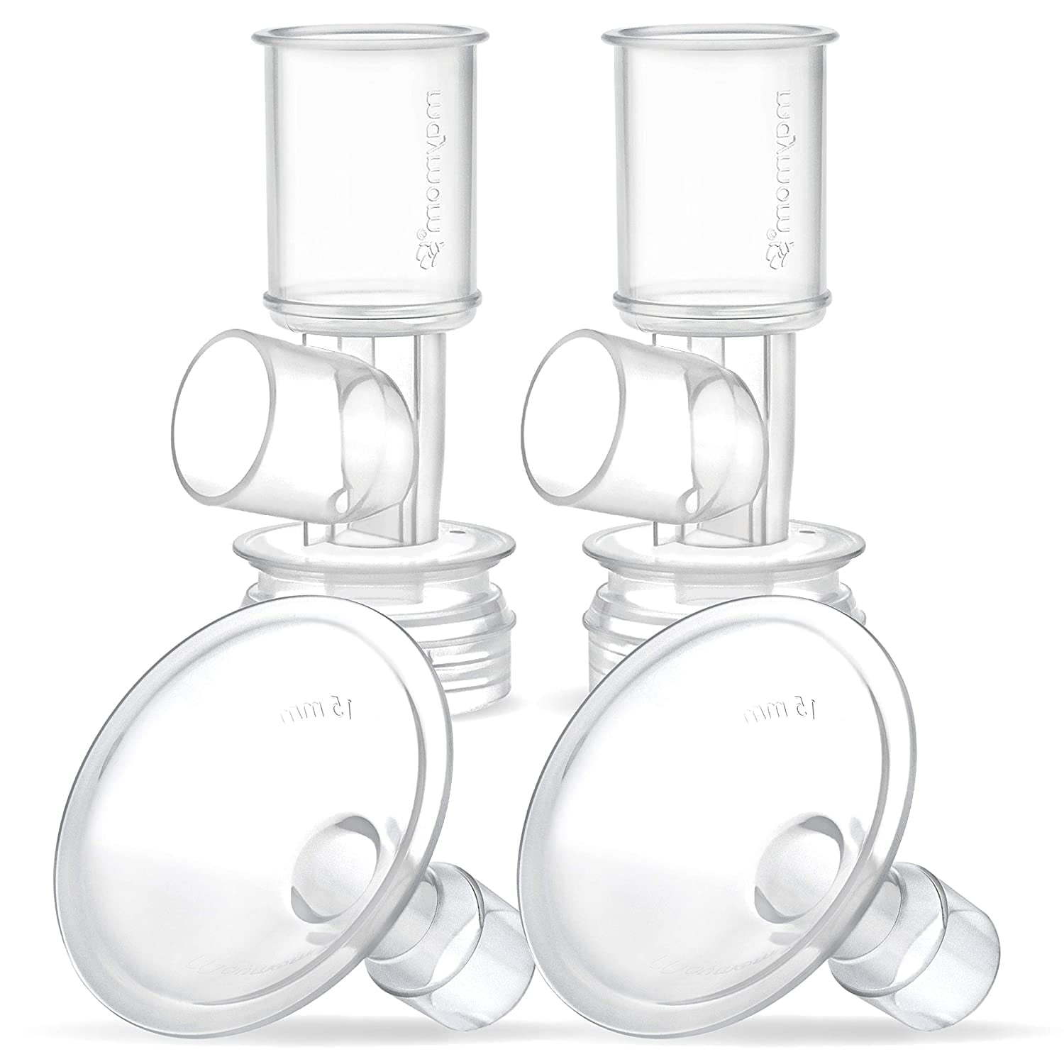 Maymom MyFit Flange Set, Two-Piece Breast shield (15mm Small) Base ...