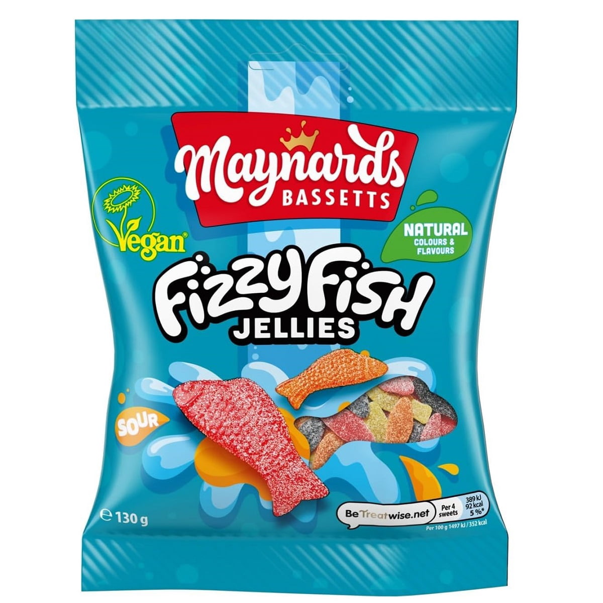 Maynards Bassetts Fizzy Fish Jellies Sweets Bag 130g - Walmart.com
