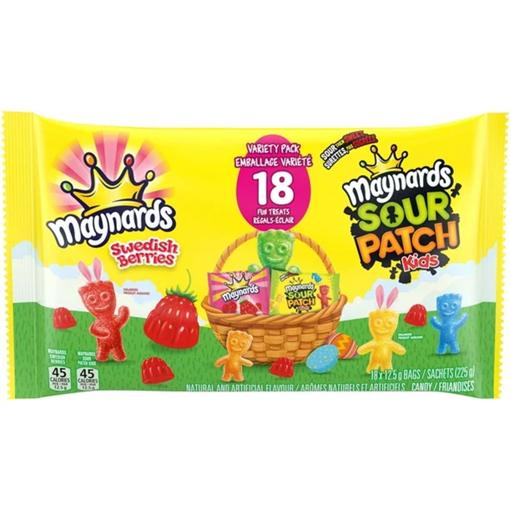 Maynards Sour Patch Kids and Swedish Berries Easter Candy Packets, 18 ...