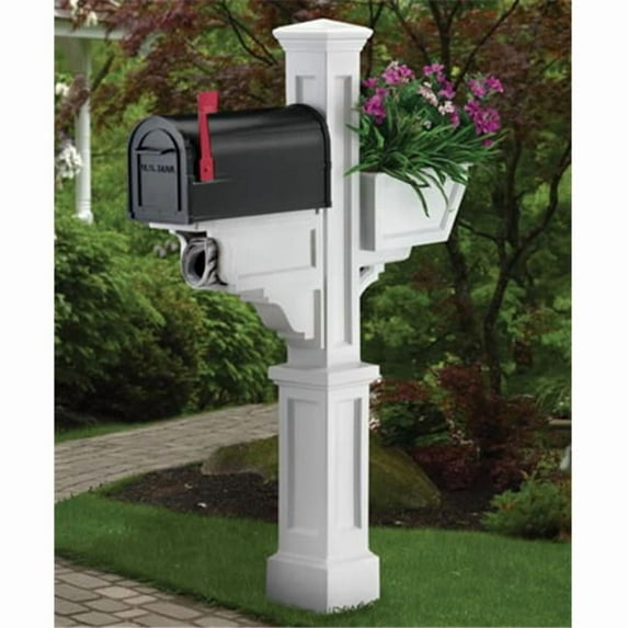 MAYNE 5808W Signature Plus Mailbox Post- White - Walmart.com
