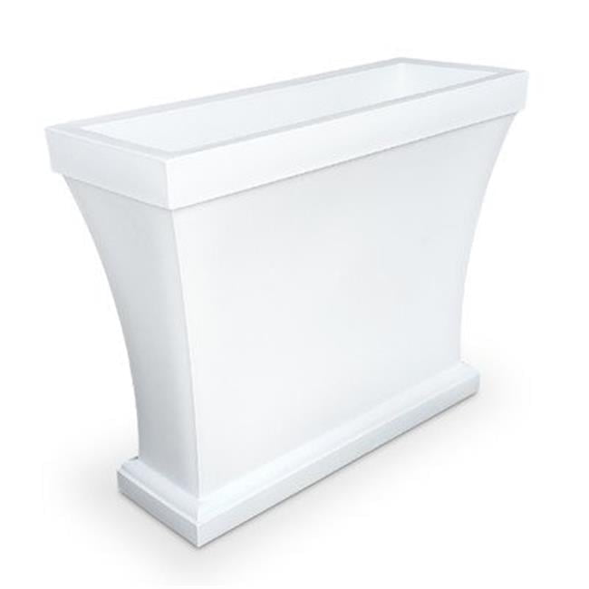 Mayne Bordeaux 40" x 15" x 32" Rectangle White Polyethylene Trough ...