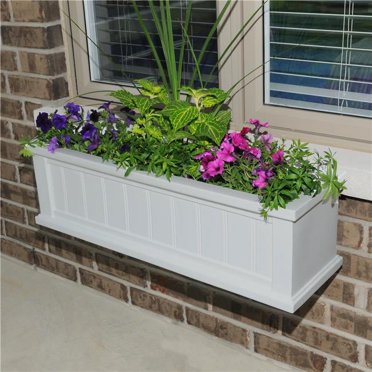 Mayne Fairfield 36" x 11" x 10.8" Rectangle Black Self-Watering ...