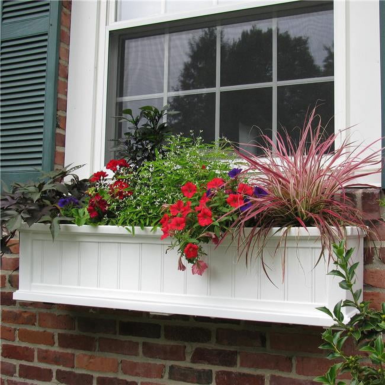 Mayne Cape Cod 48" x 11" x 10.8" Rectangle White Self-Watering ...