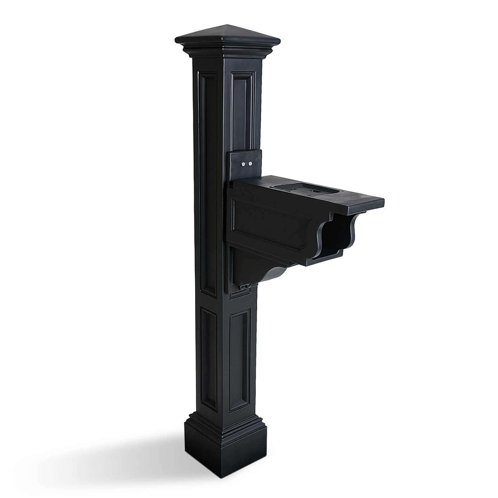 Mayne Charleston Plus Traditional Plastic Mail Post in Black - Walmart.com