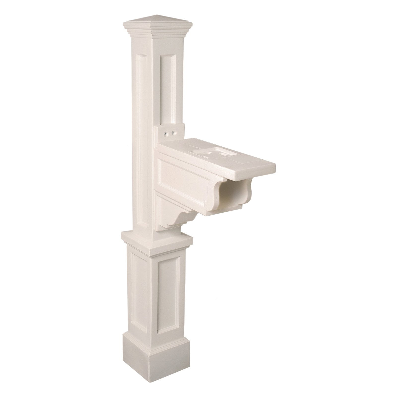 Mayne Dover Weatherproof Traditional Plastic Mail Post in White ...