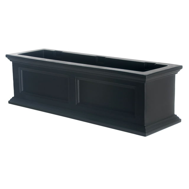 "Mayne Fairfield 36""x11""x10.8"" Black Self-Watering Polyethylene ...