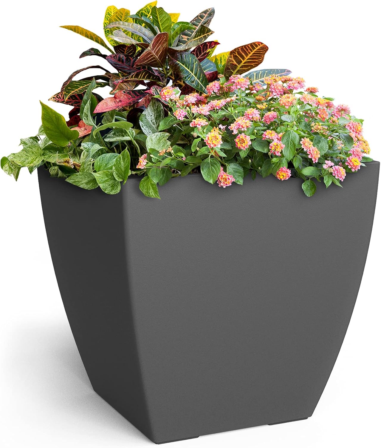 Mayne Kobi 24in Square Planter - Graphite Grey - 24in x 24in x 24in ...