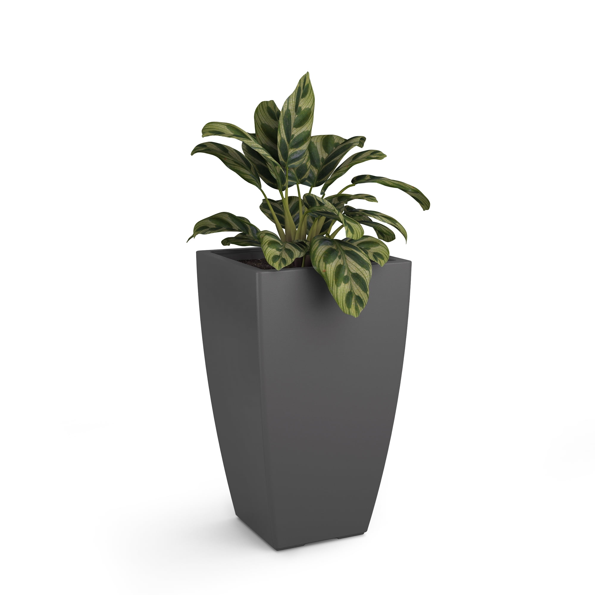 Mayne Kobi 26" Modern Polyethylene Resin Tall Planter in Graphite Gray ...