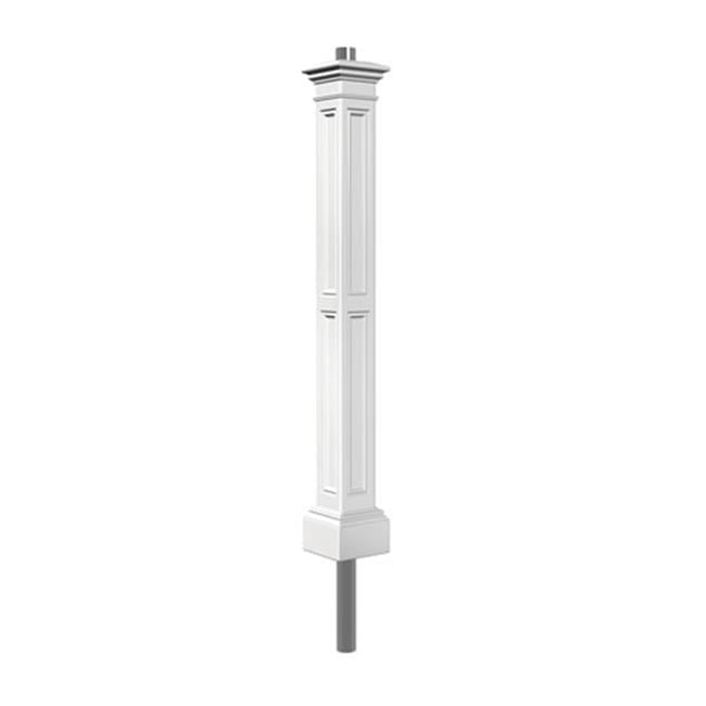 Mayne Liberty Traditional Plastic Lamp Post with Mount in White ...