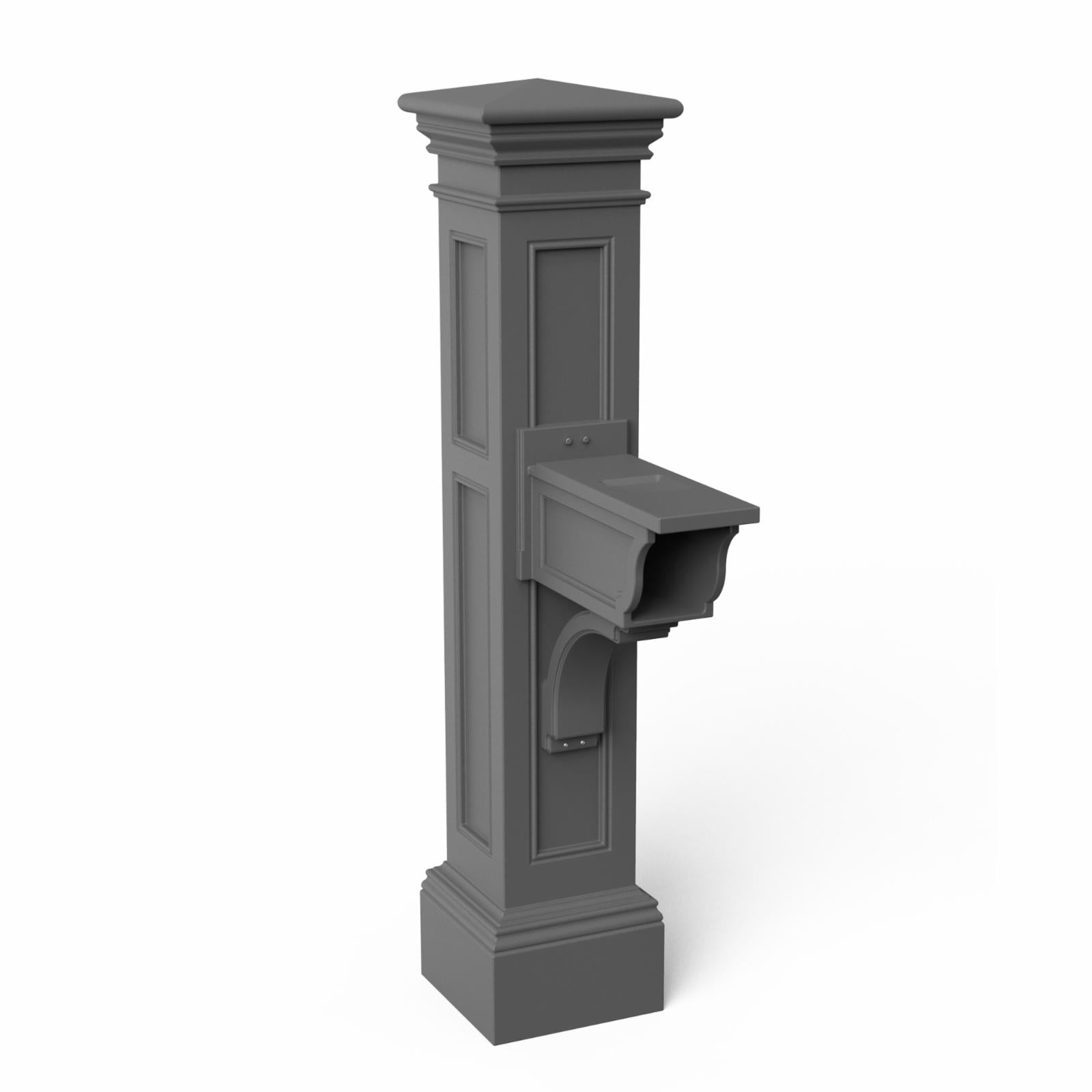 Mayne Liberty Weatherproof Traditional Plastic Mail Post in Graphite ...