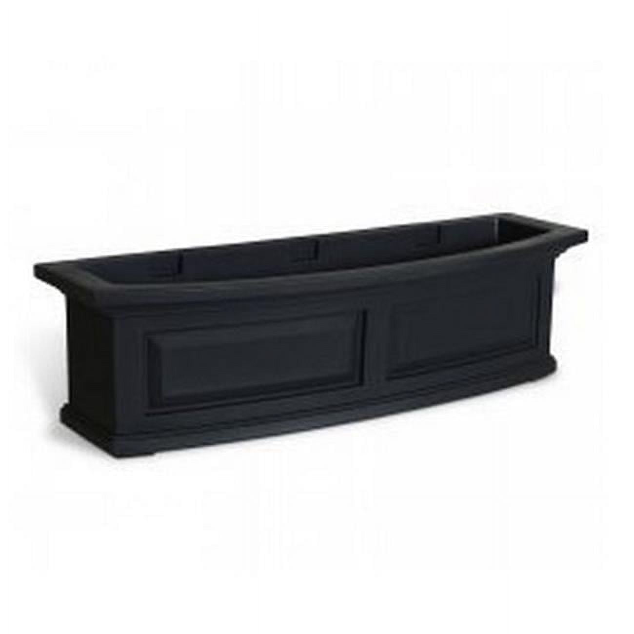 Mayne Nantucket 36" x 10.2" x 11.7" Rectangle Black Polyethylene Window Box - Walmart.com