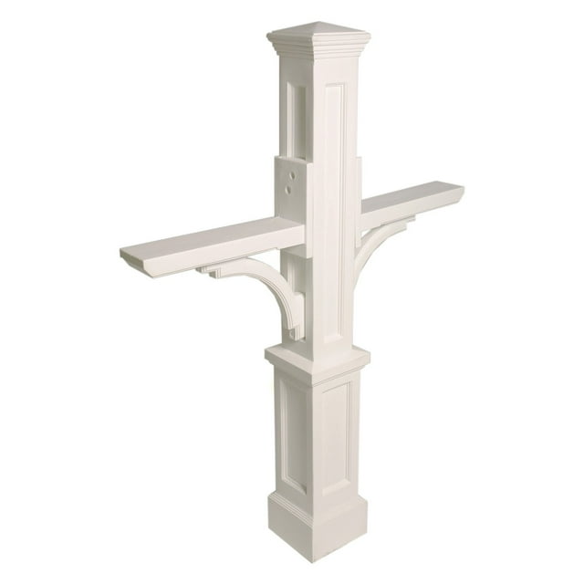 Mayne Newport Plus Double Traditional Plastic Mail Post in White ...