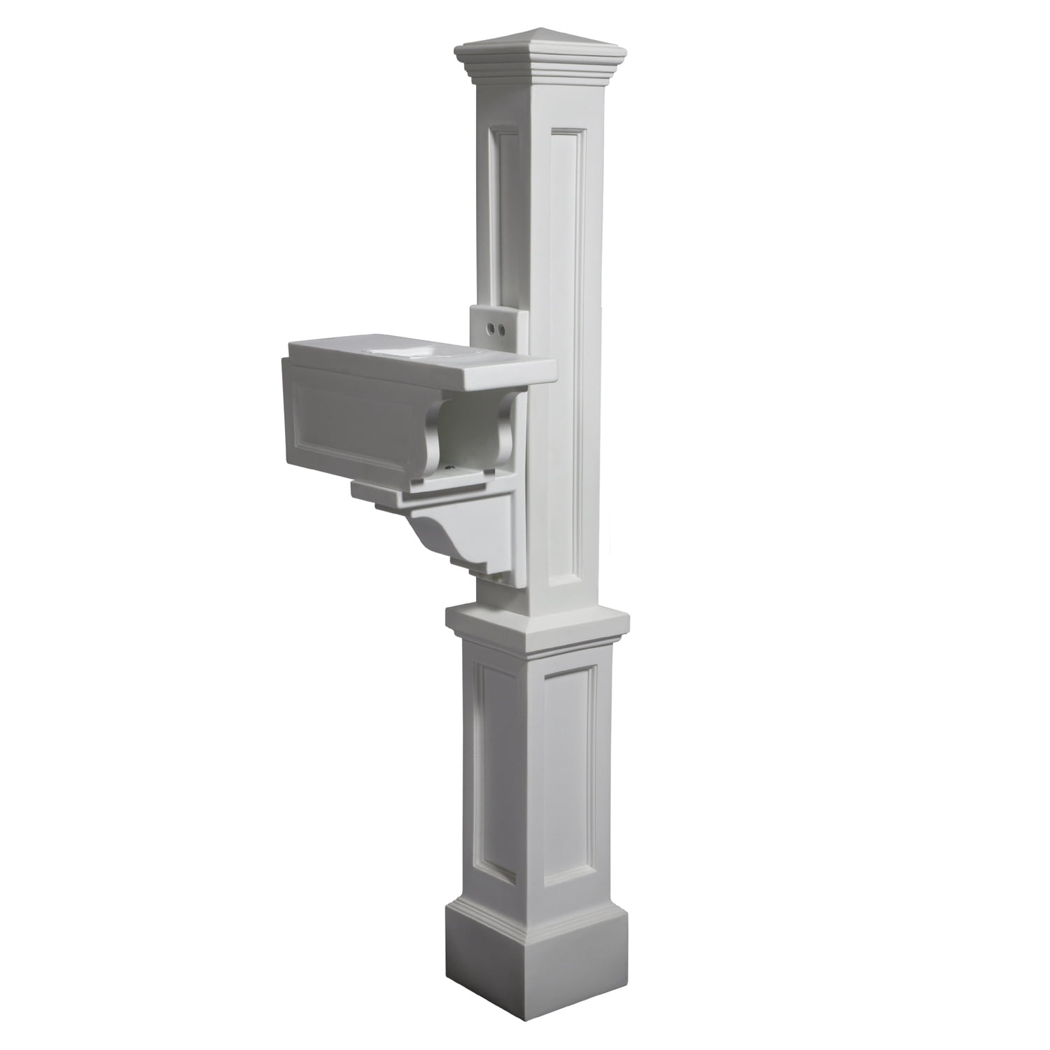 Mayne Rockport Single Mail Post - Polyethylene, White, UV Resistant ...