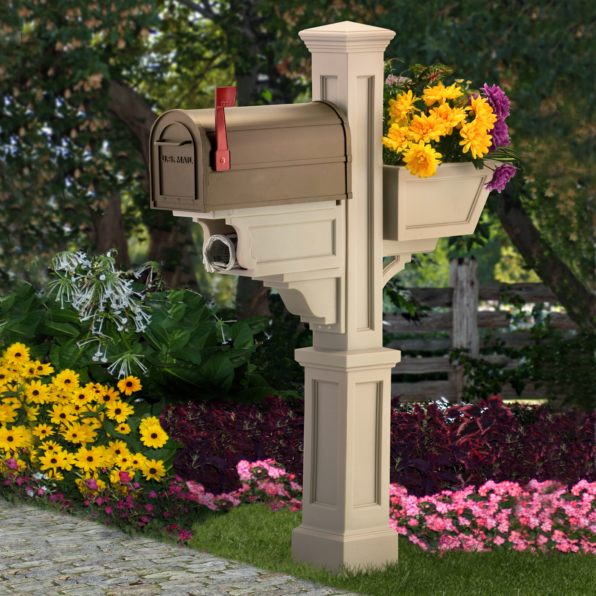 Mayne Signature Plus Mail Post - Clay - Walmart.com