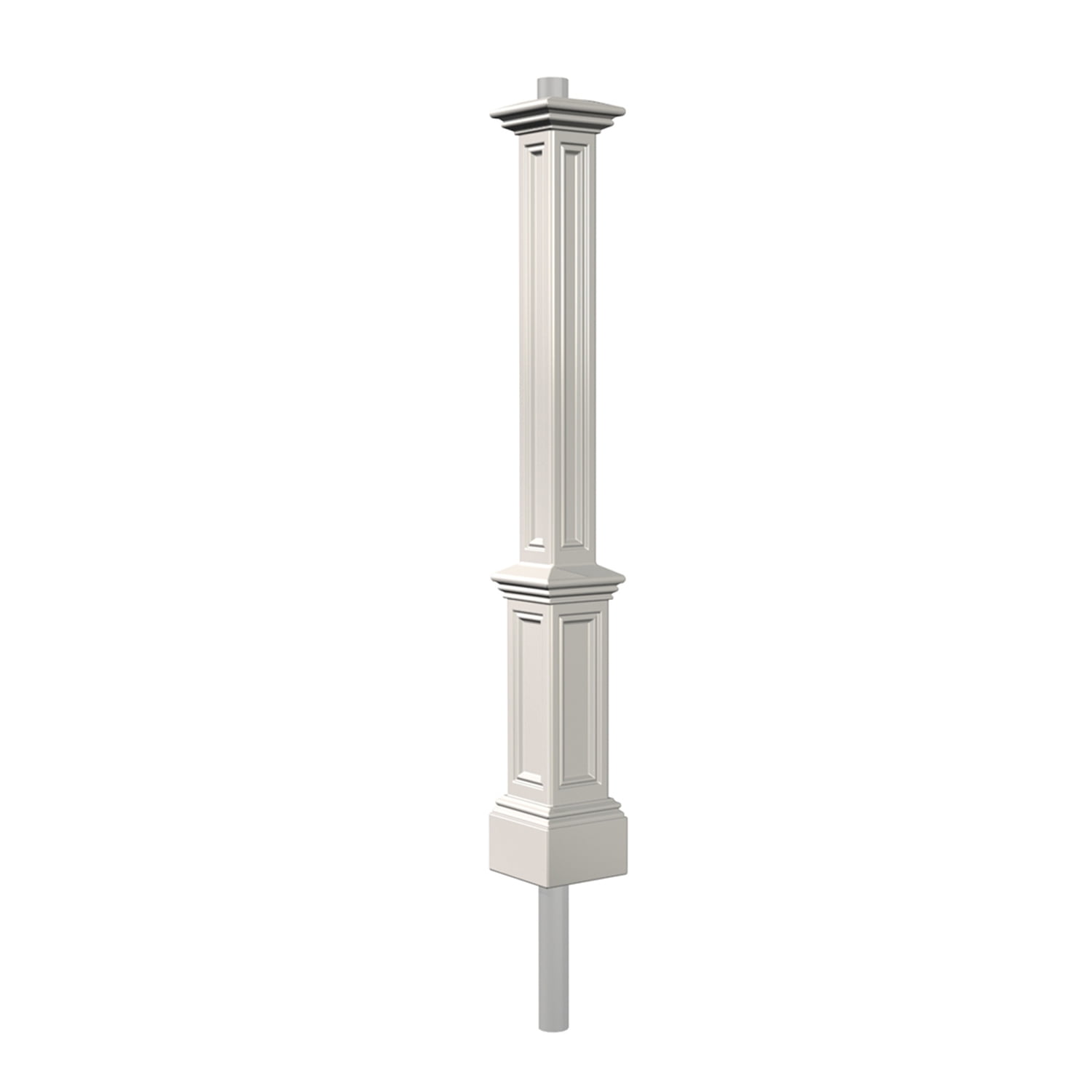 Mayne Signature Traditional Plastic Lamp Post with Mount in White ...