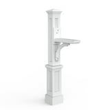 Free Shipping! Mayne Single Mailbox Post Mount White Polyethylene ...