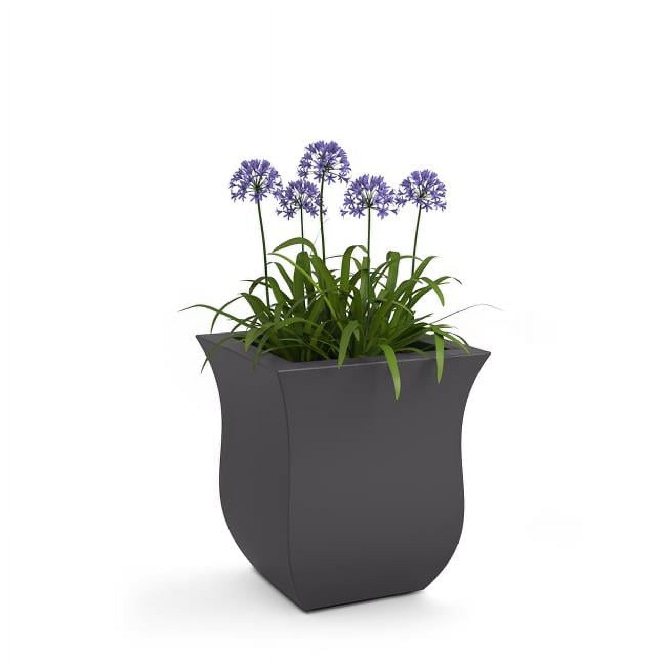 Mayne Valencia 16" x 16" x 18" Square Polyethylene Planter - Graphite ...