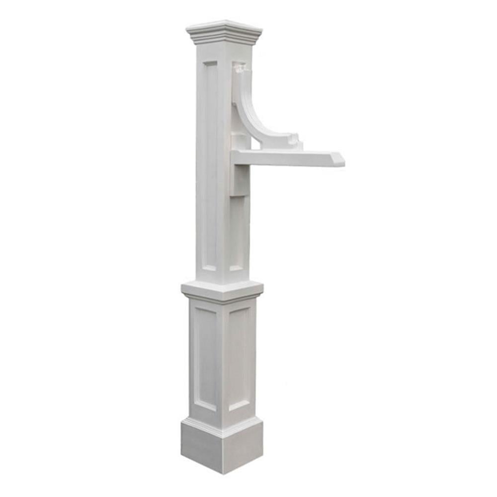 Mayne Woodhaven Outdoor Traditional White Polyethylene Address Sign ...