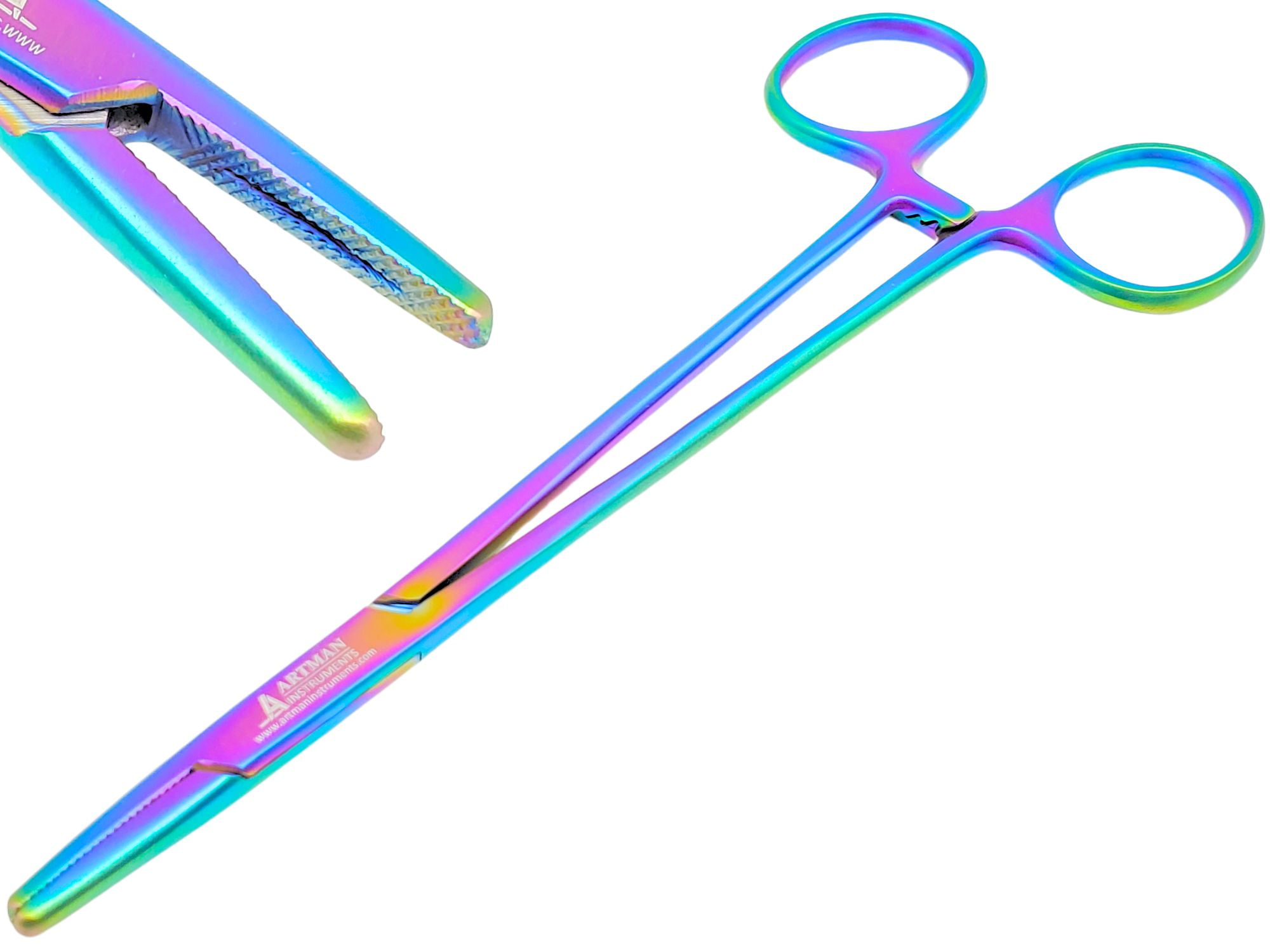 Mayo Hegar Needle Holder 6.5 Inch – Rainbow Plasma Coated Needle Driver ...