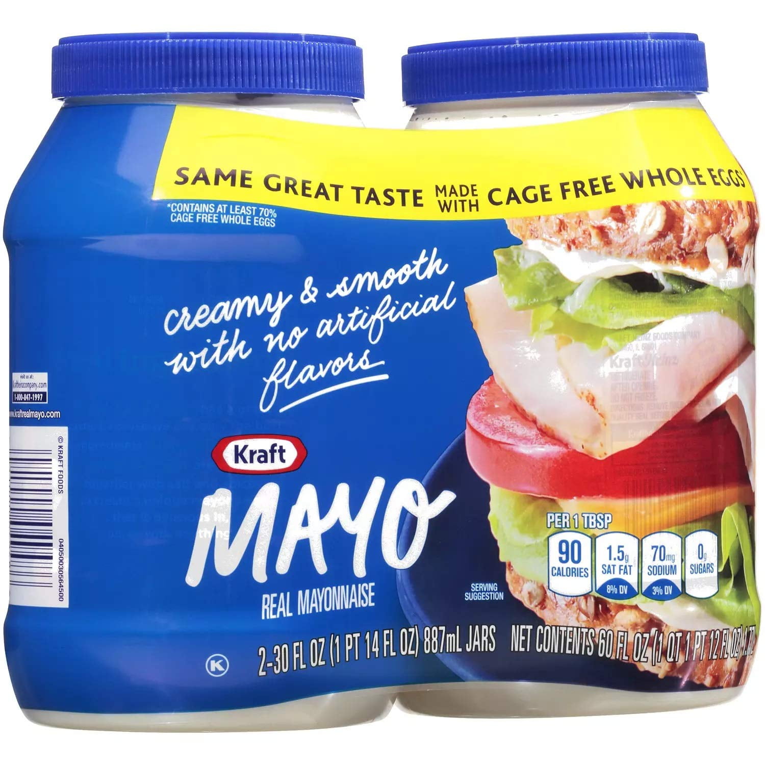 Mayonnaise Great Taste 2 Pack Of 30 Oz (Net Wt 60 Fl Oz),, () - Walmart.com