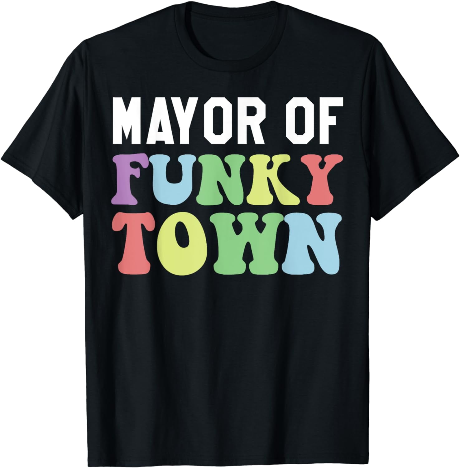 Mayor of Funky Town T-Shirt Vintage 1970s Disco Retro Tee - Walmart.com