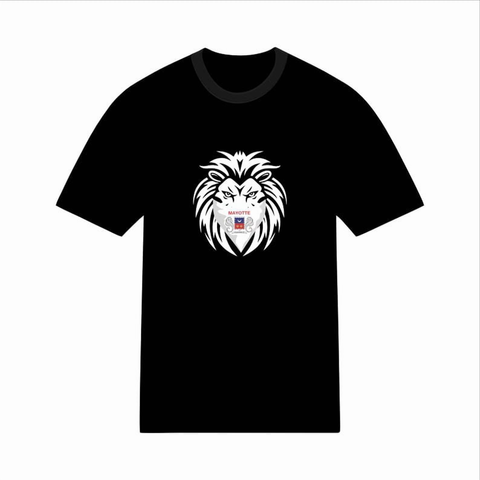 Mayotte Lion T-shirt with flag - Pride and power - Unique design ...