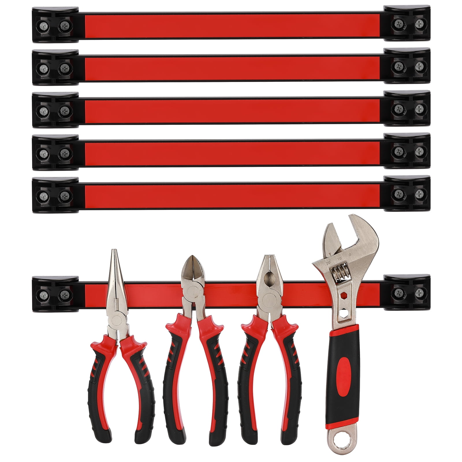Mayouko 12" Magnetic Tool Holder Strip, 6 Packs, Metal Magnet Tool ...