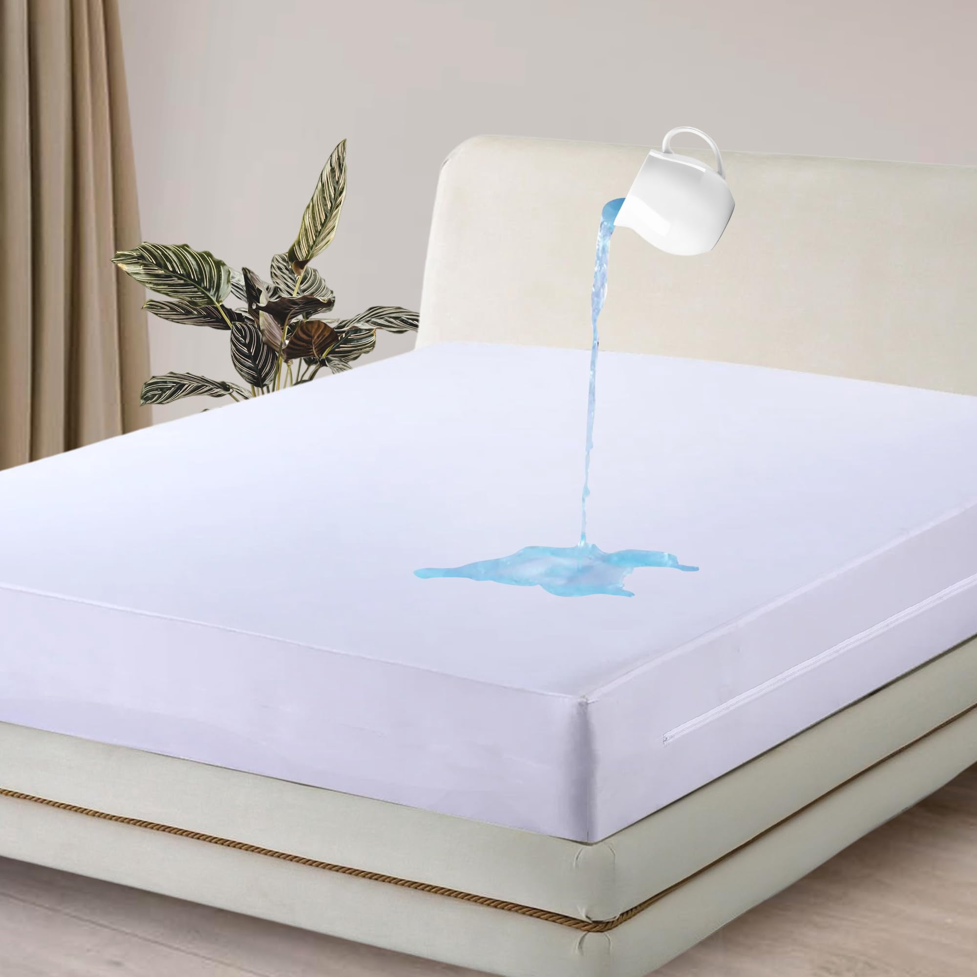 Maypes Waterproof Vinyl Mattress Protector with Zip – 39" x 75" x 10 ...