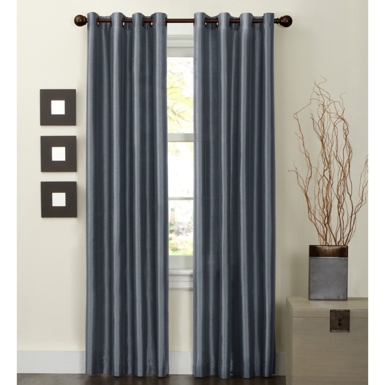 Maytex Jardin Faux Silk Thermal-Lined Window Panel - Maytex - Walmart.com