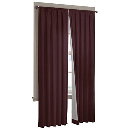 Maytex Microfiber Blackout Window Panel, 40-Inch-by-84-Inch, Red ...