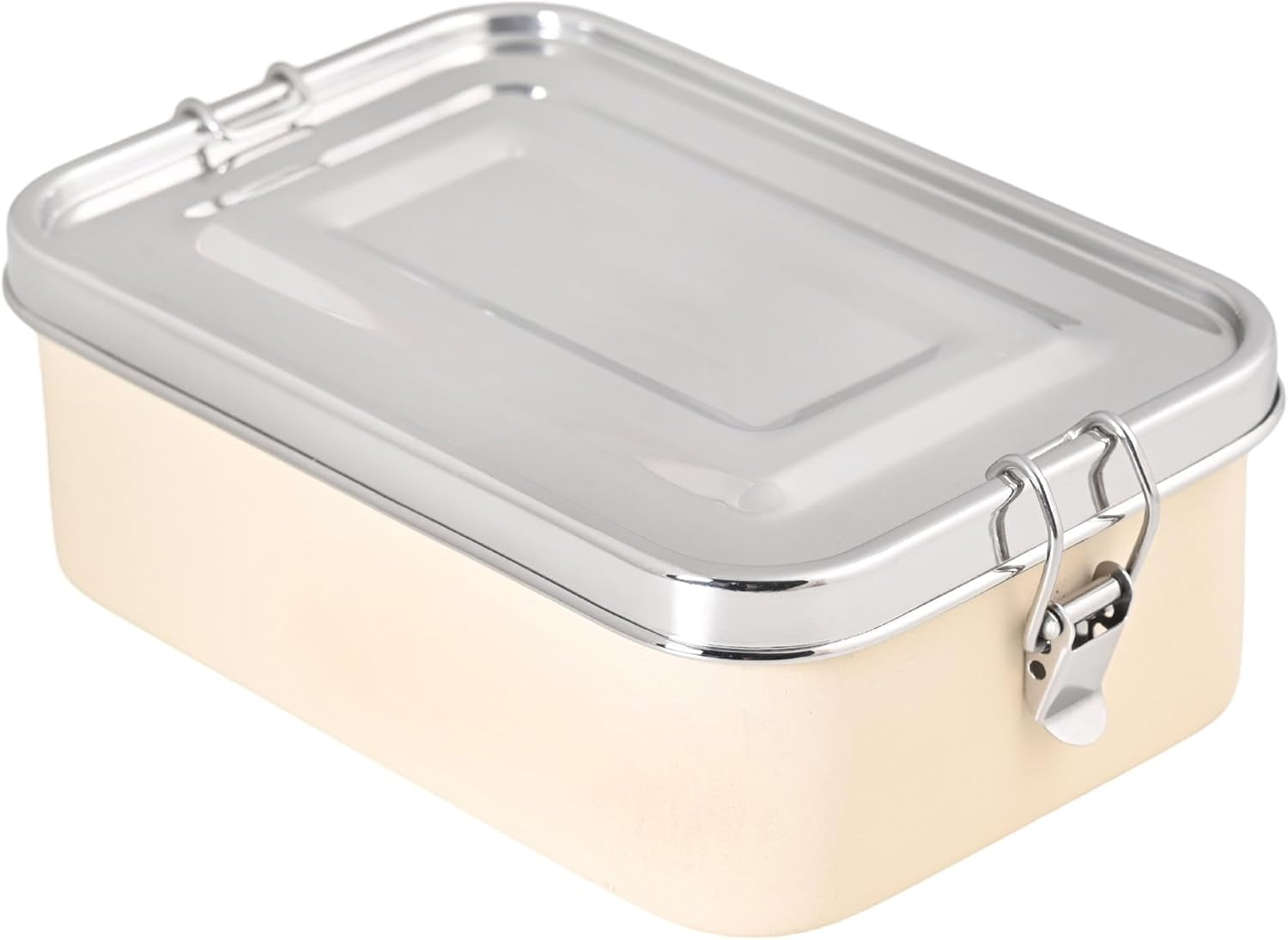 Mayur Exports Bento Lunch Box (Cream) with Movable Divider | Leak-Proof ...