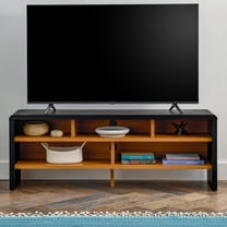 Karin Modern Wood TV Stand for 45 inch TV- Walnut Black - Walmart.com