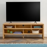 Mayview Gatsby Rounded Corner Modern TV Stand, Light Oak - Walmart.com
