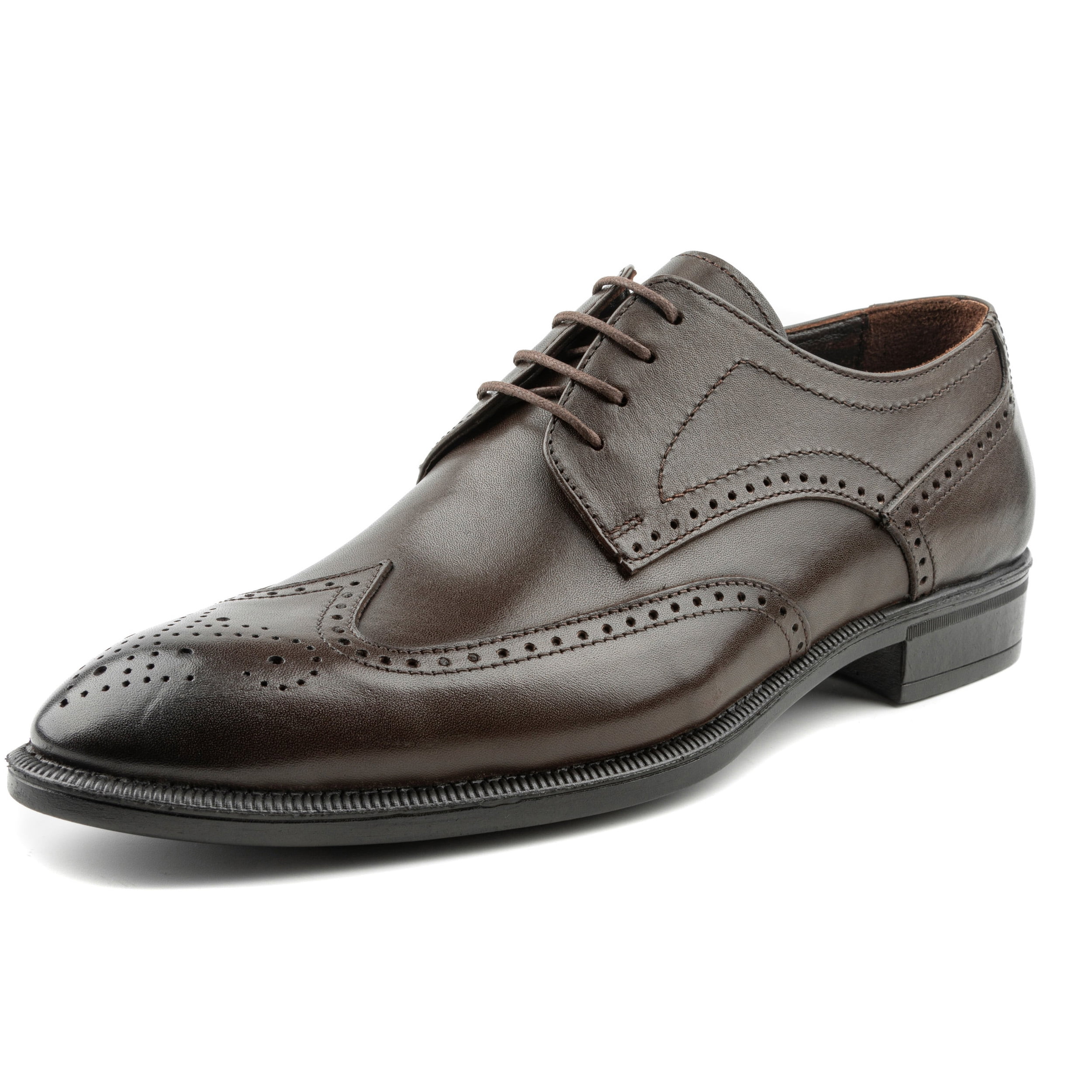 Mazaca Men’s Wingtips Oxford Hand Made Shoes, Full Brogues Derby Shoes ...