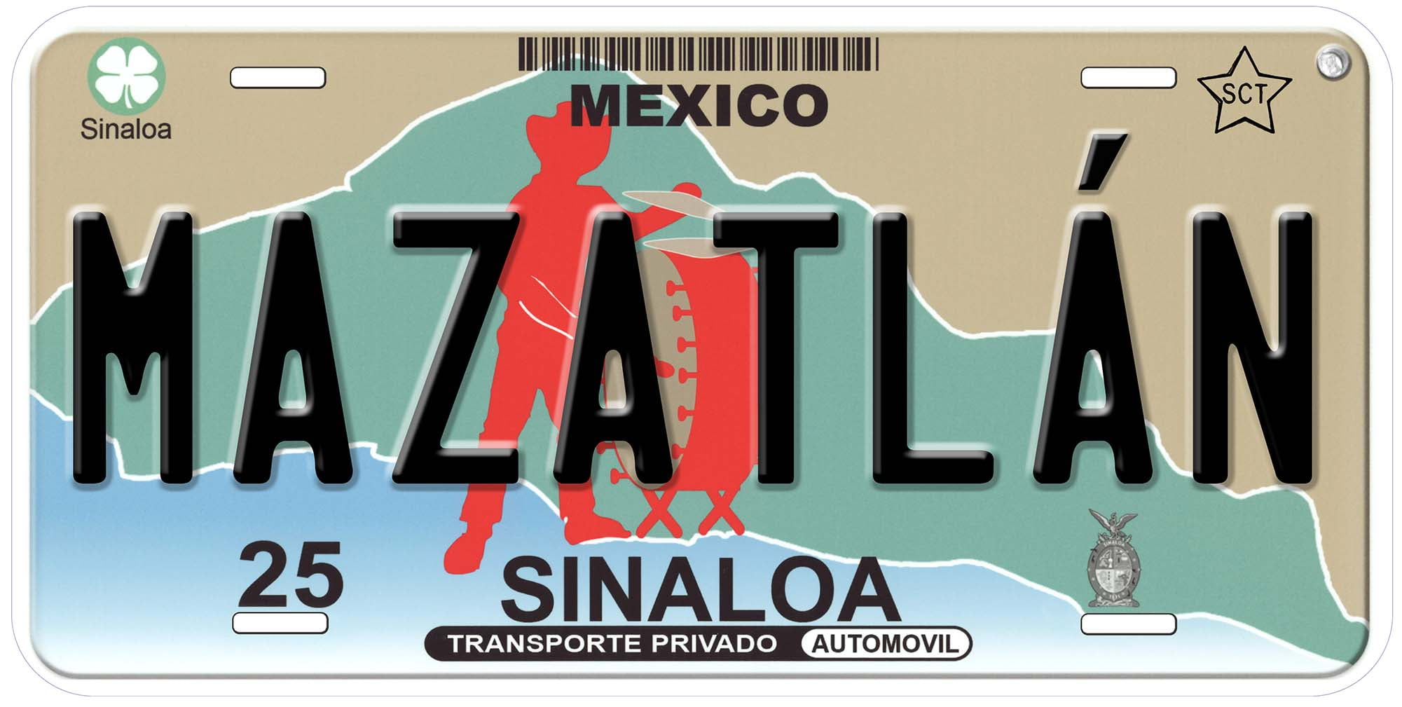 Mazatlan Sinaloa Mexico Novelty Car License Plate - Walmart.com