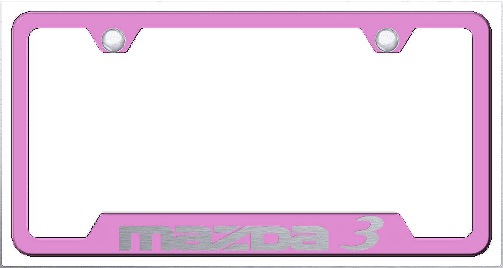 Mazda 3 Laser Etched Logo Cut-Out License Plate Frame (Pink) - Walmart.com