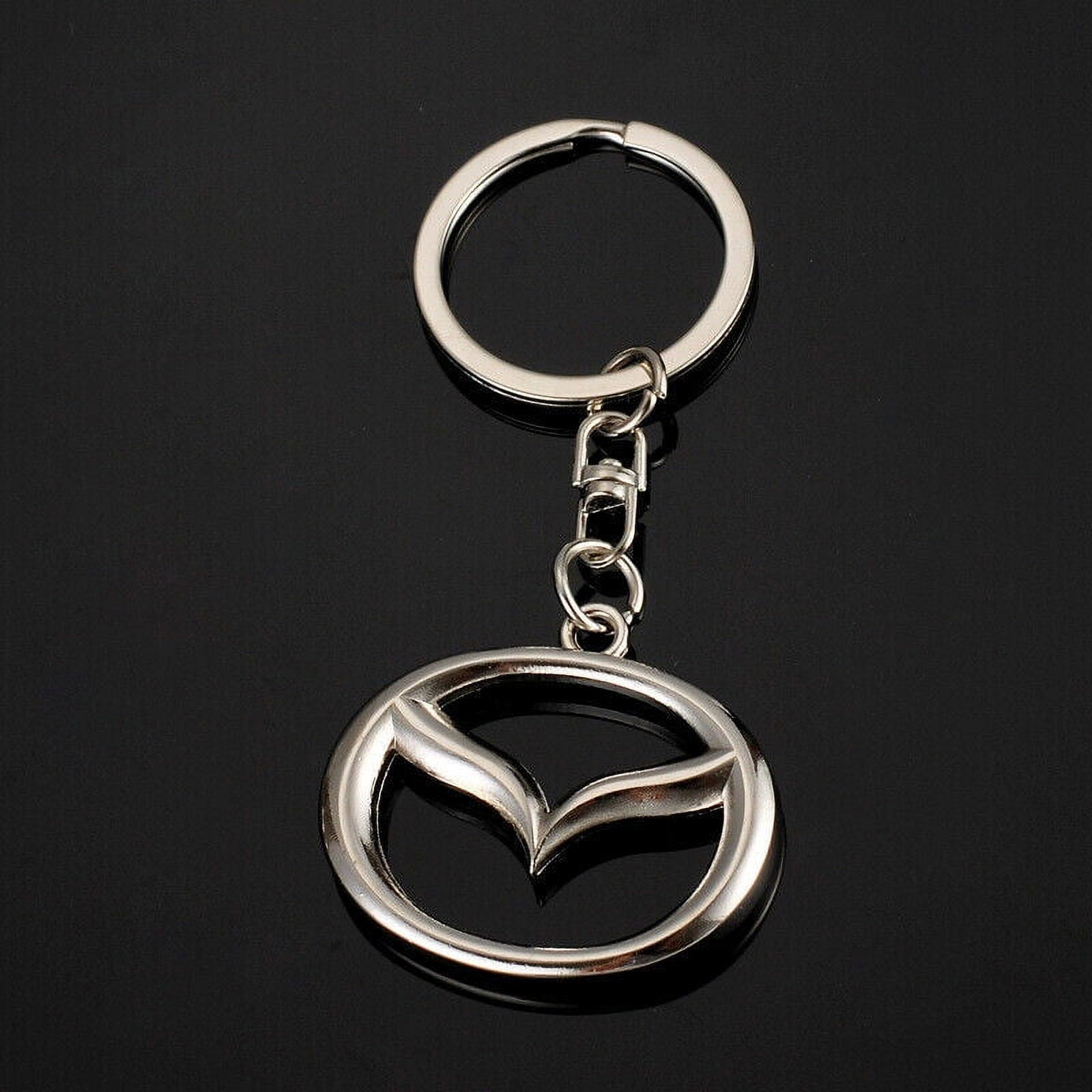 Mazda 3D Chrome Metal Car Logo Emblem Keychain Key Ring Accesories ...