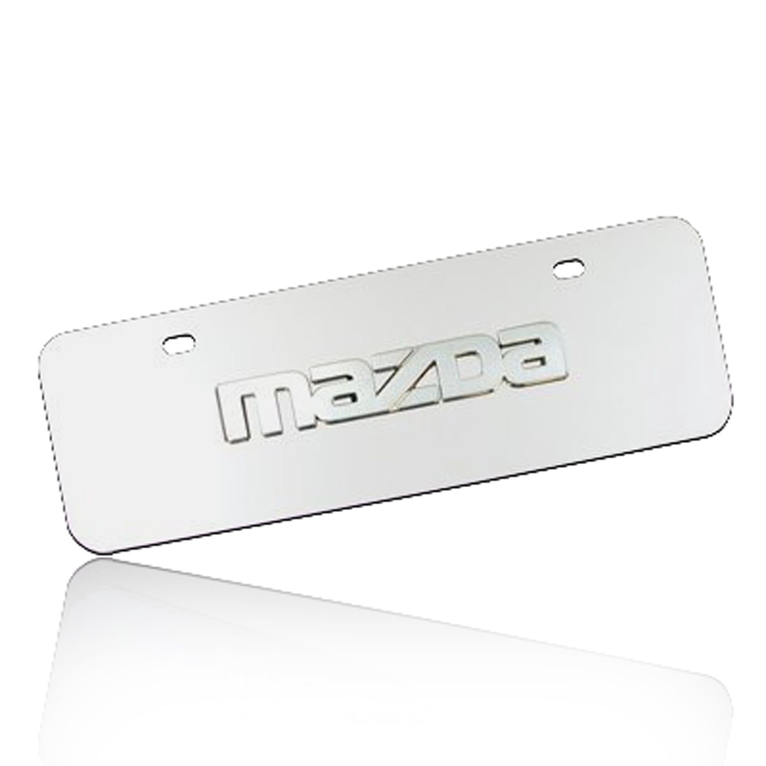 Mazda 3D Nameplate on Half-Size Chrome Stainless Steel License Plate ...