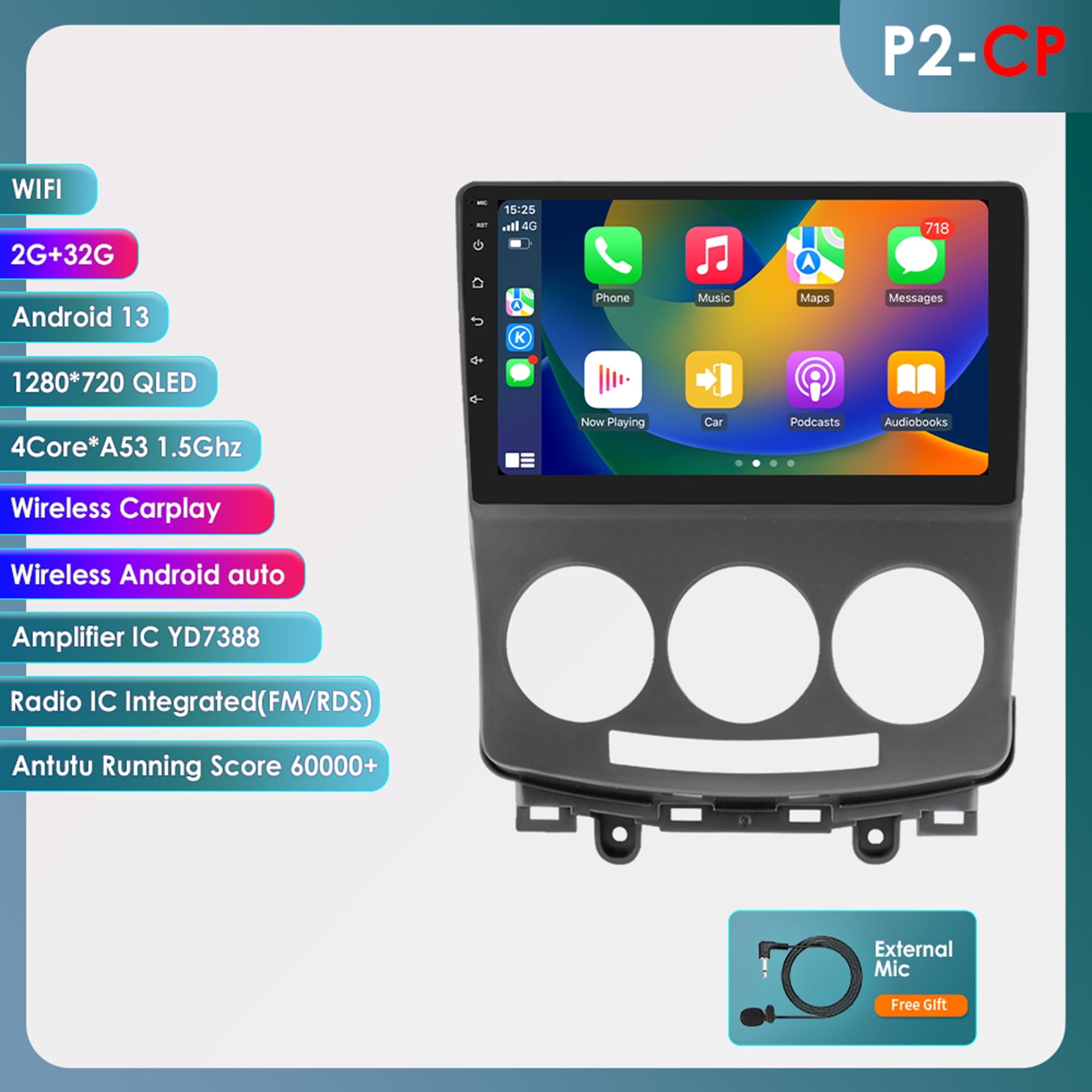 For Mazda 5 2005 2006 2007 2008 2009 2010 9" Touch Screen Android 13 ...
