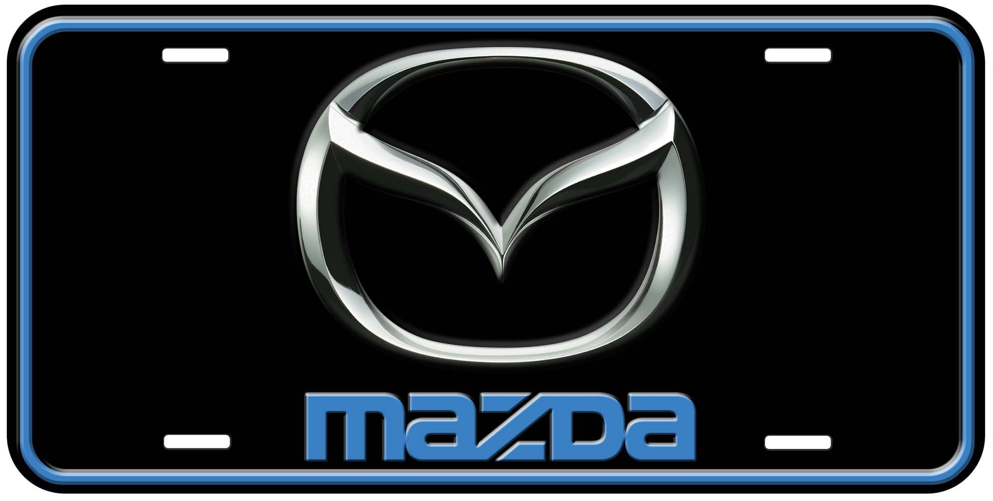 Mazda Black Flat Novelty Car Auto License Plate - Walmart.com