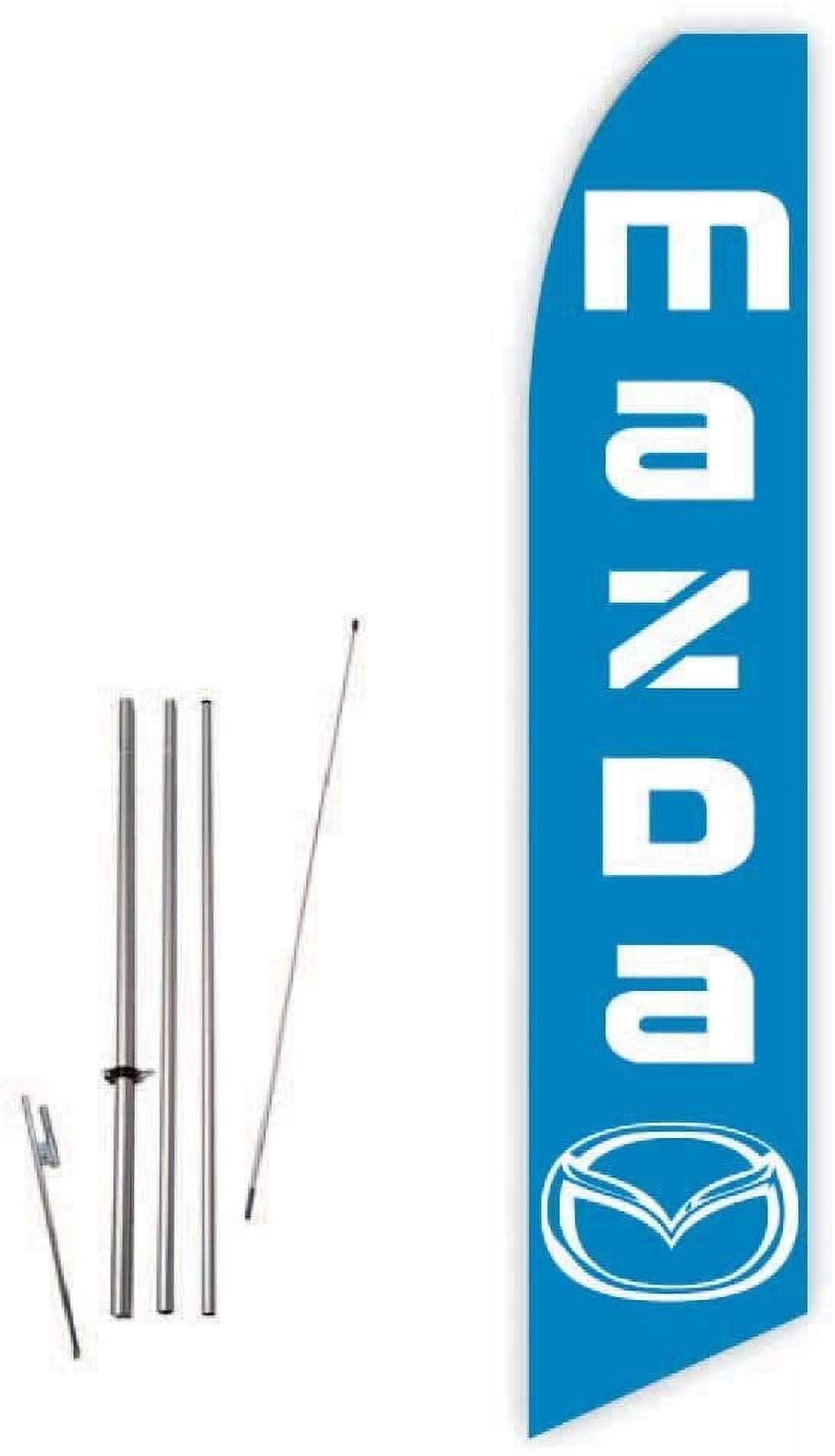 Mazda Cyan Super Novo Feather Flag - Complete with 15ft Pole Set and ...